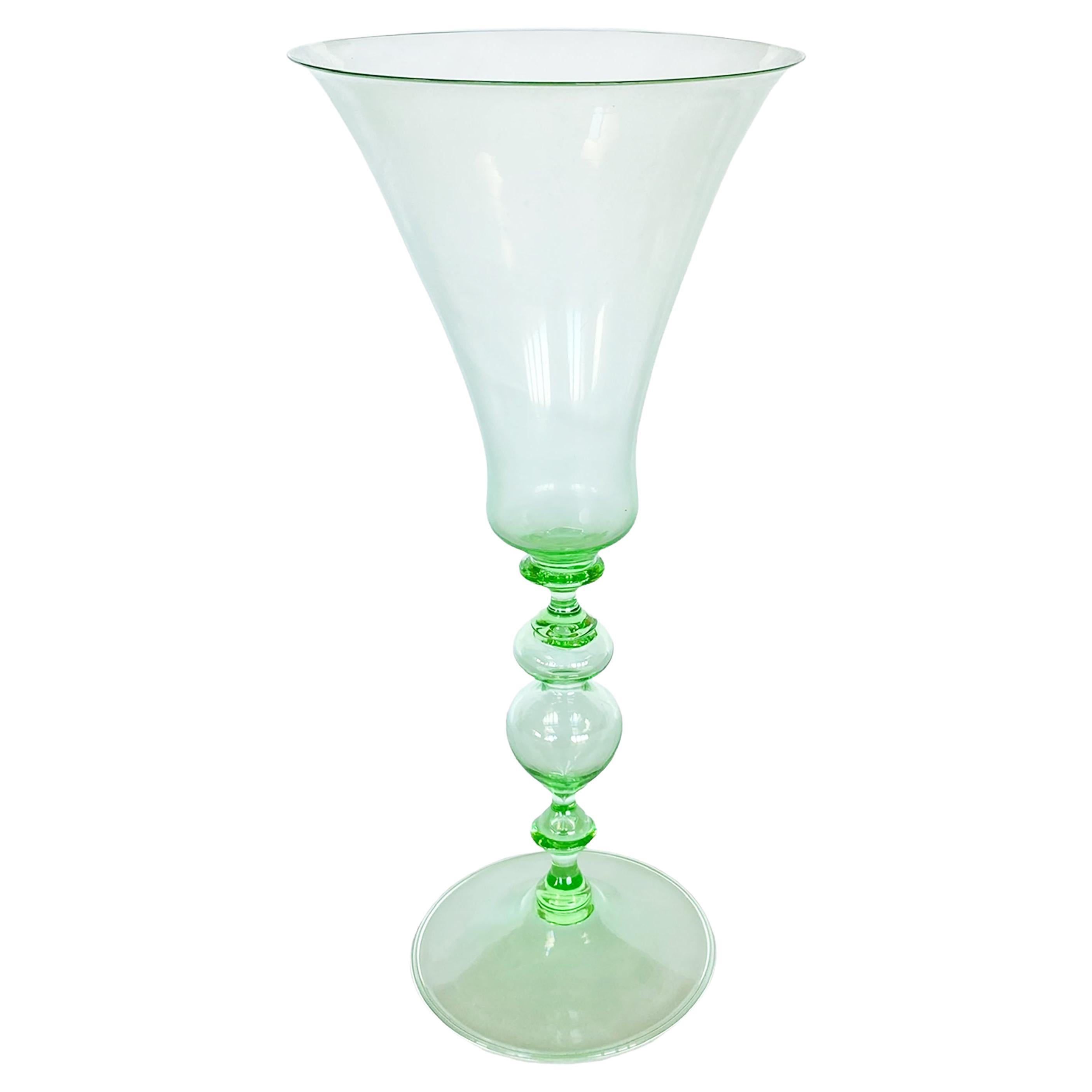 Vintage Venetian MURANO Italian Signed Vintage Handmade Goblet RARE For ...