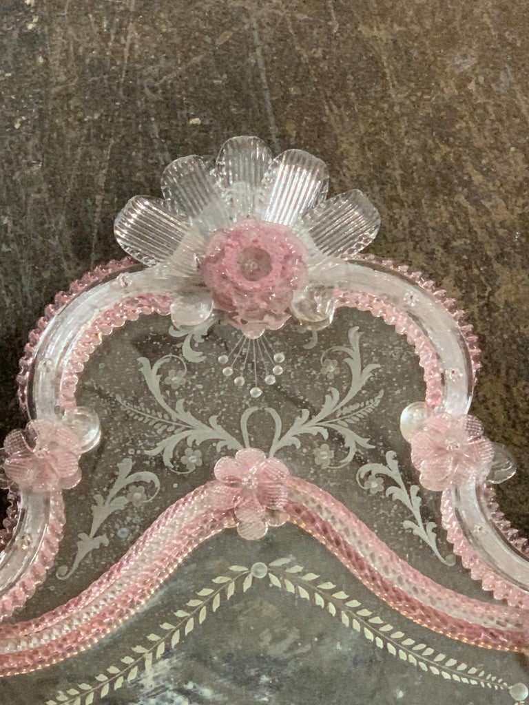 Vintage Italian Venetian Powder Room Mirror at 1stDibs