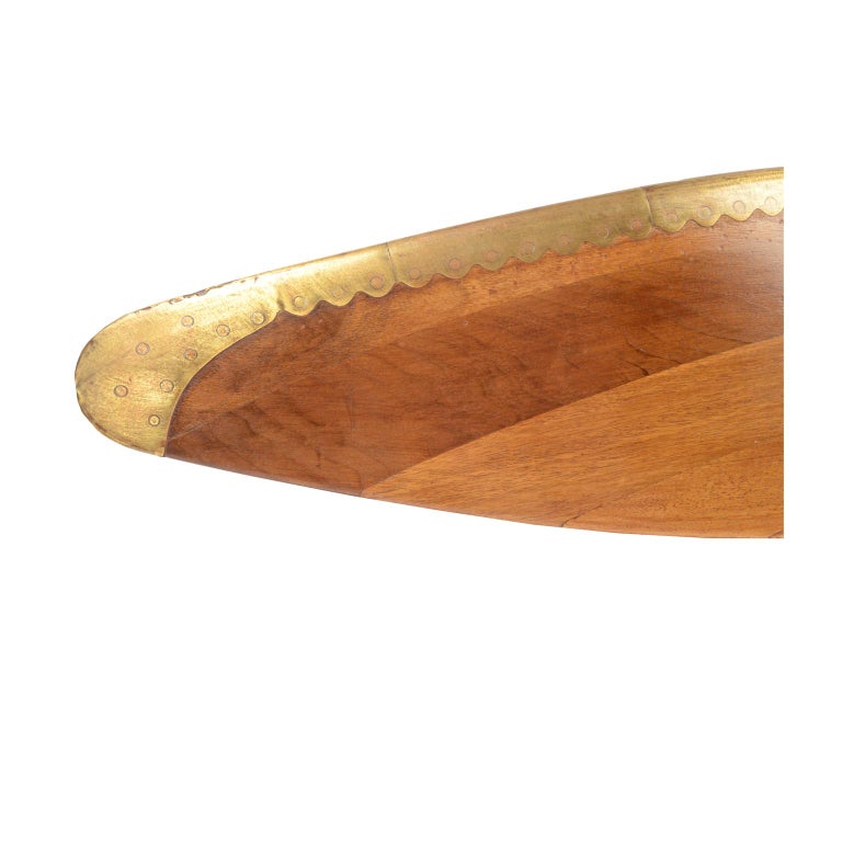 Vintage Italian Aviation Walnut and Brass Propeller Caproni Airplane ...