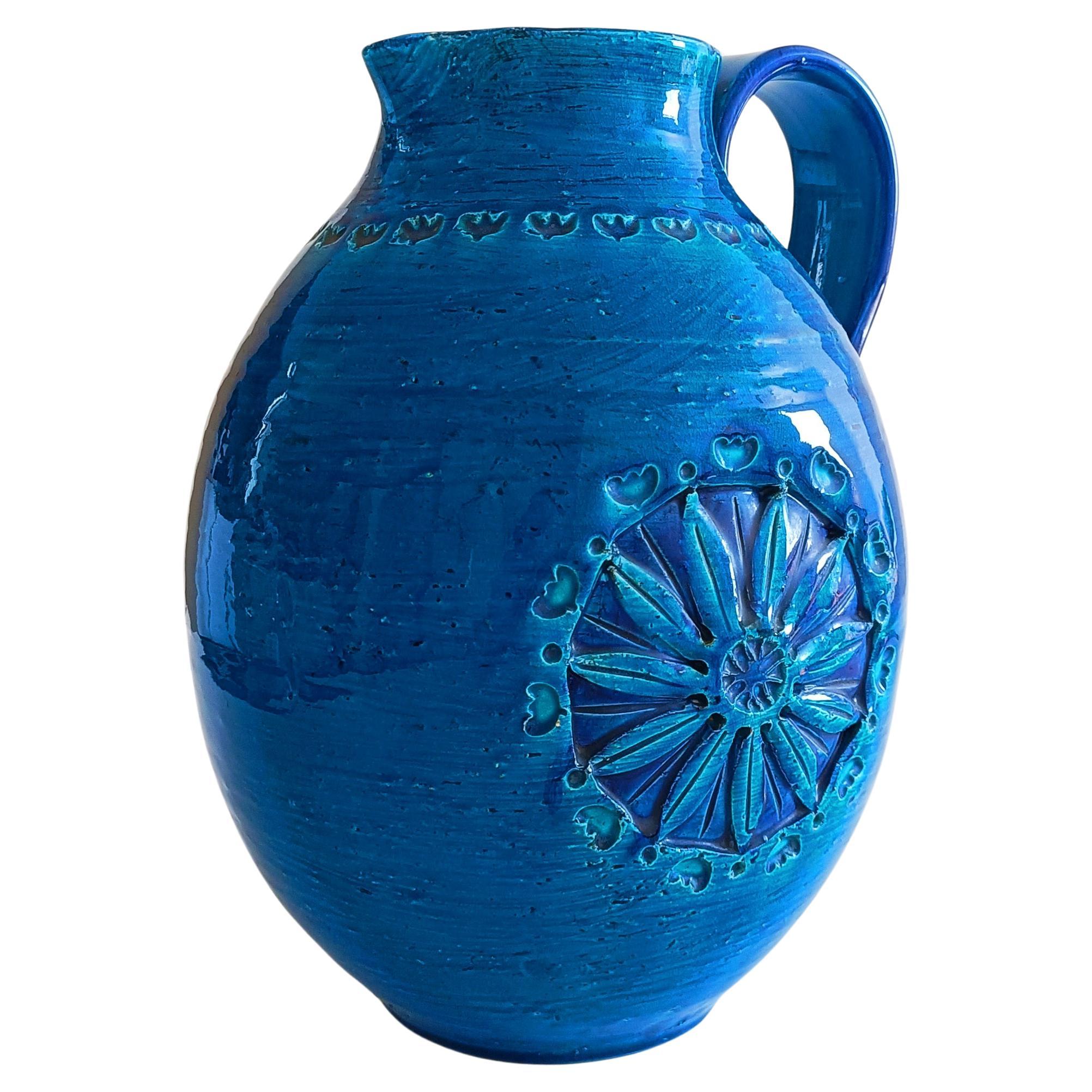 Vintage Italian XL Bitossi by Aldo Londi Rimini Blu Signed Ceramic ...