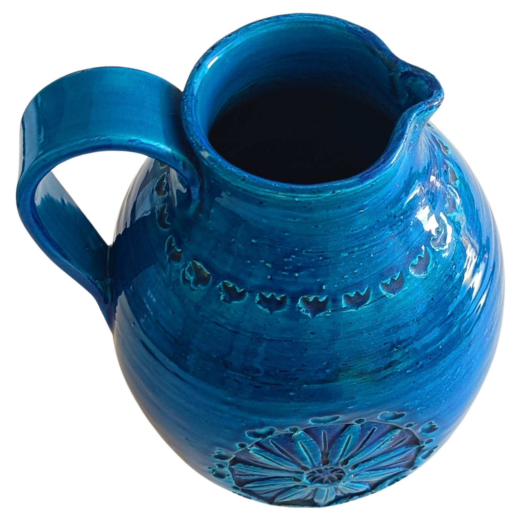 Vintage Italian XL Bitossi by Aldo Londi Rimini Blu Signed Ceramic ...