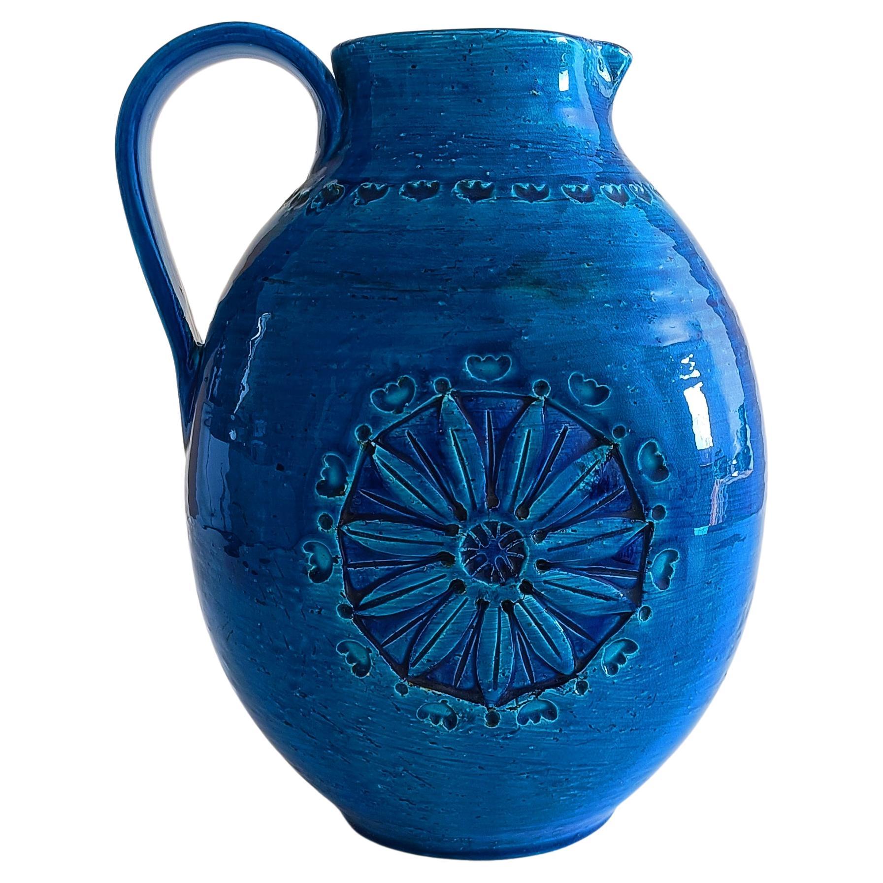 Vintage Italian XL Bitossi by Aldo Londi Rimini Blu Signed Ceramic ...