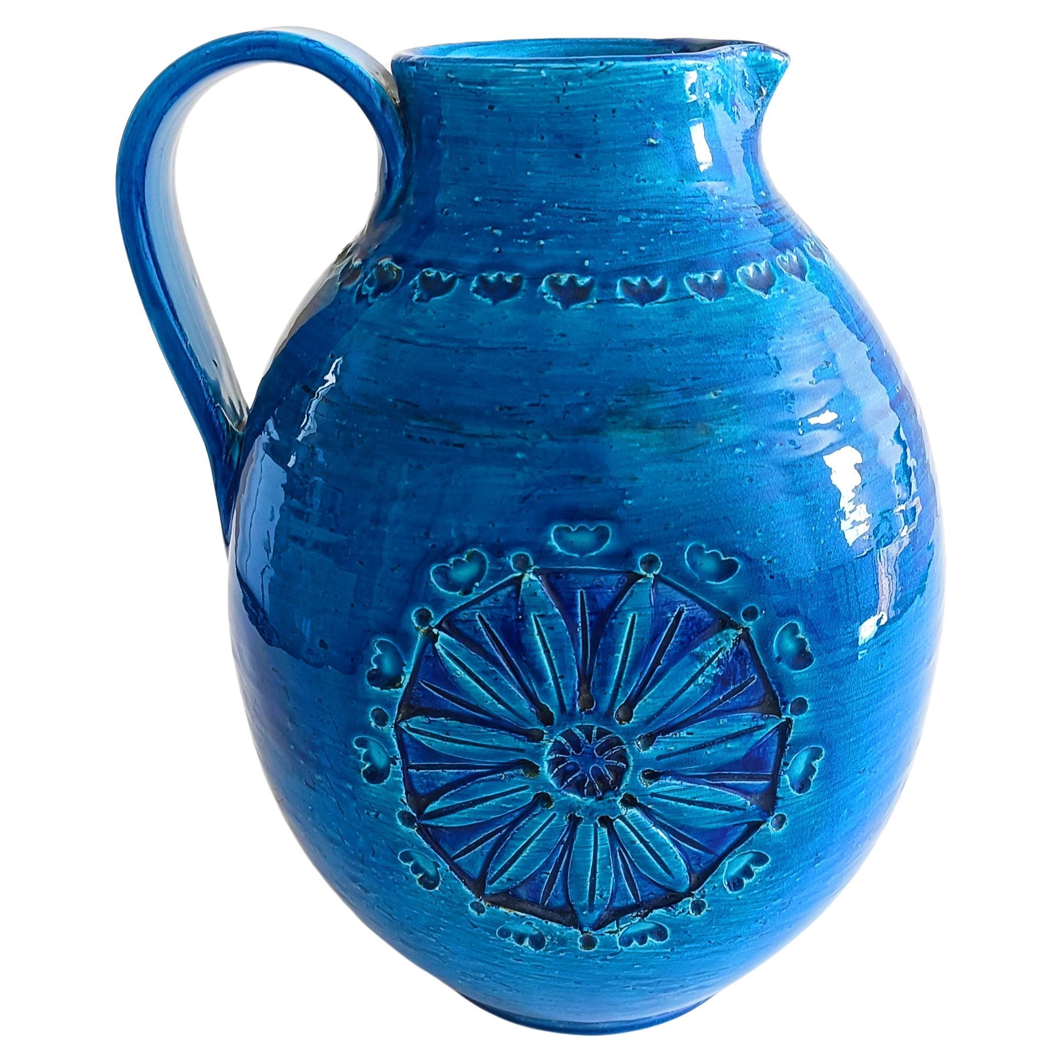 Vintage Italian XL Bitossi by Aldo Londi Rimini Blu Signed Ceramic ...