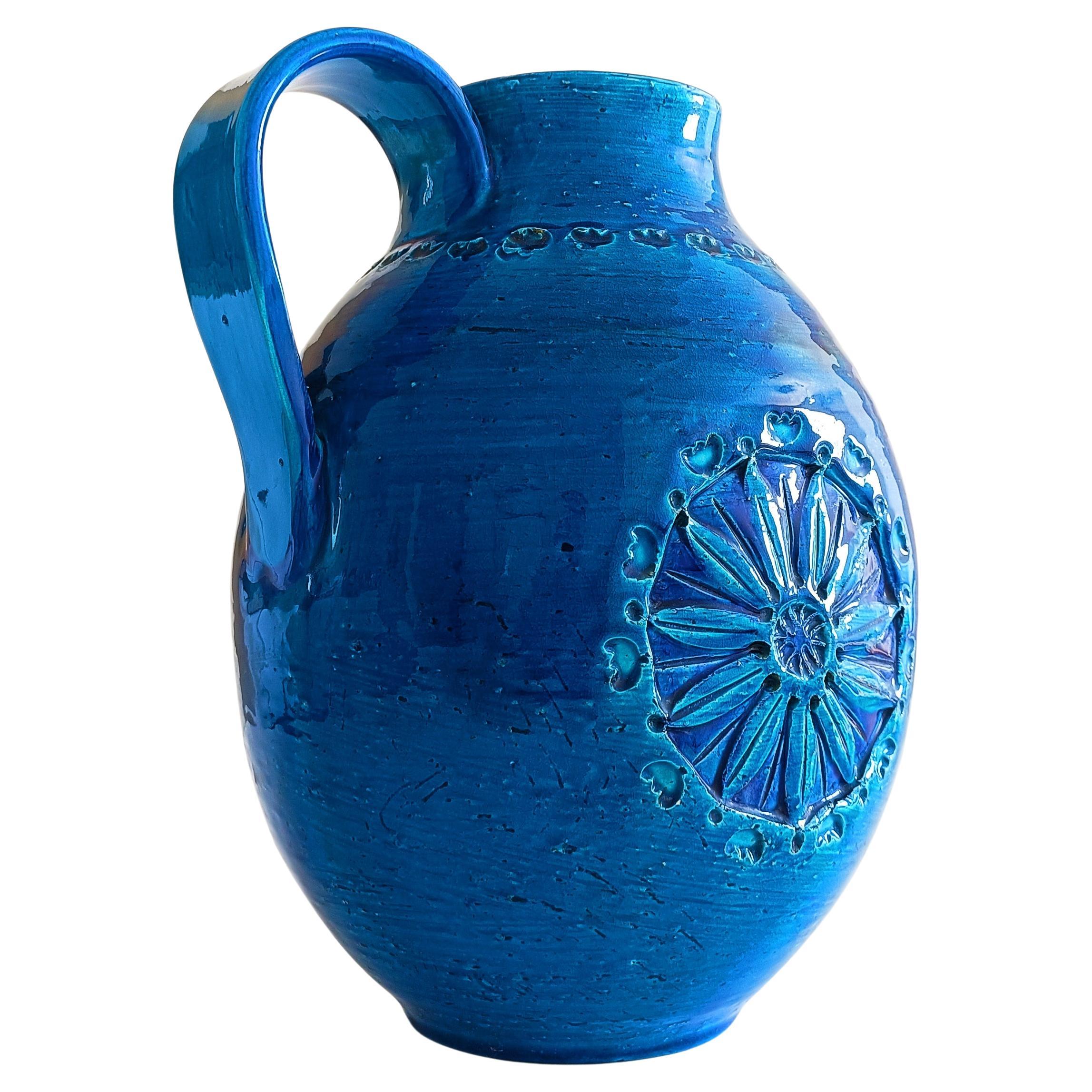 Vintage Italian XL Bitossi by Aldo Londi Rimini Blu Signed Ceramic ...