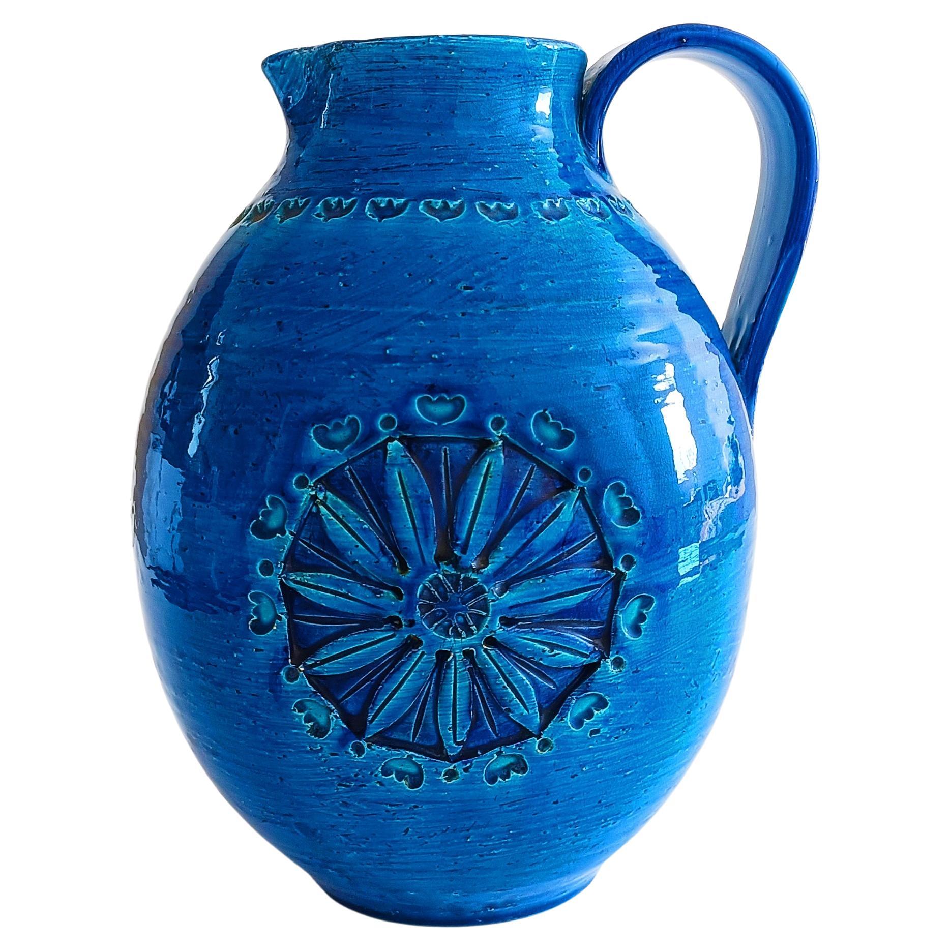 Vintage Italian XL Bitossi by Aldo Londi Rimini Blu Signed Ceramic ...