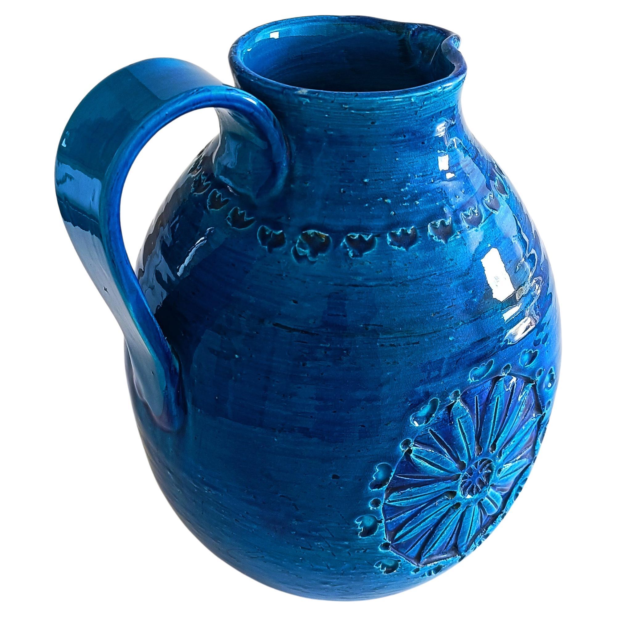 Vintage Italian XL Bitossi by Aldo Londi Rimini Blu Signed Ceramic ...