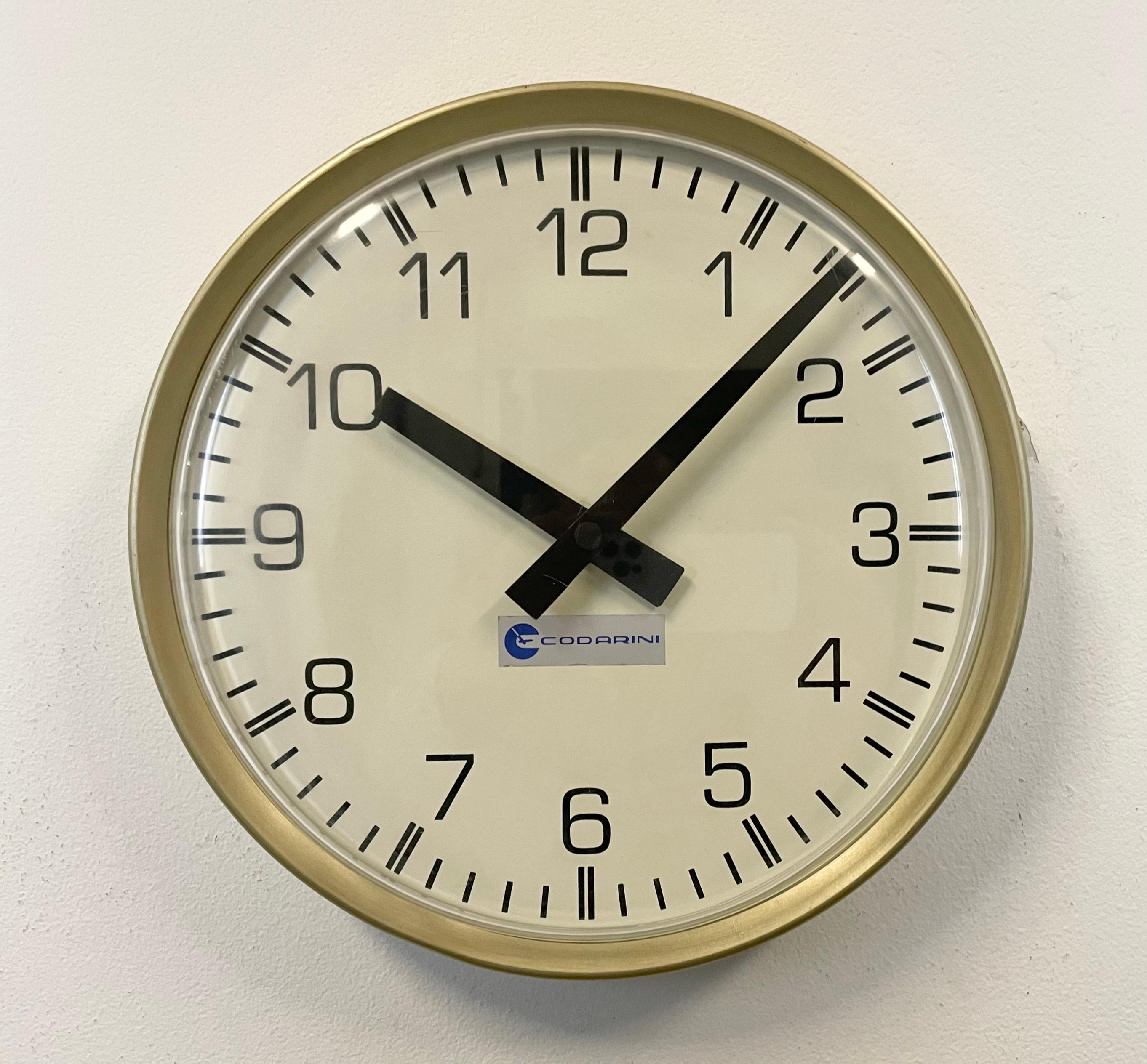 Vintage Italien Wall Clock from Codariny, 1970s For Sale at 1stDibs