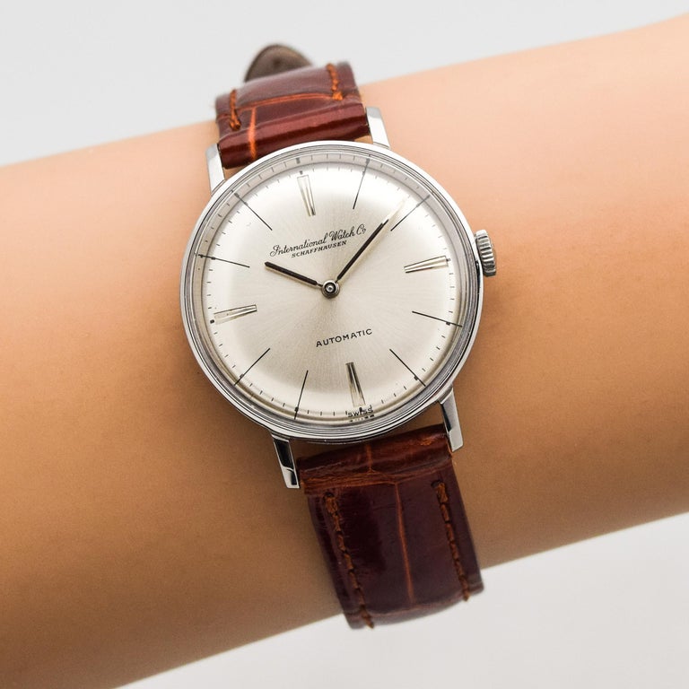 Vintage IWC Automatic Mid-Size Stainless Steel Watch, 1960 at 1stDibs