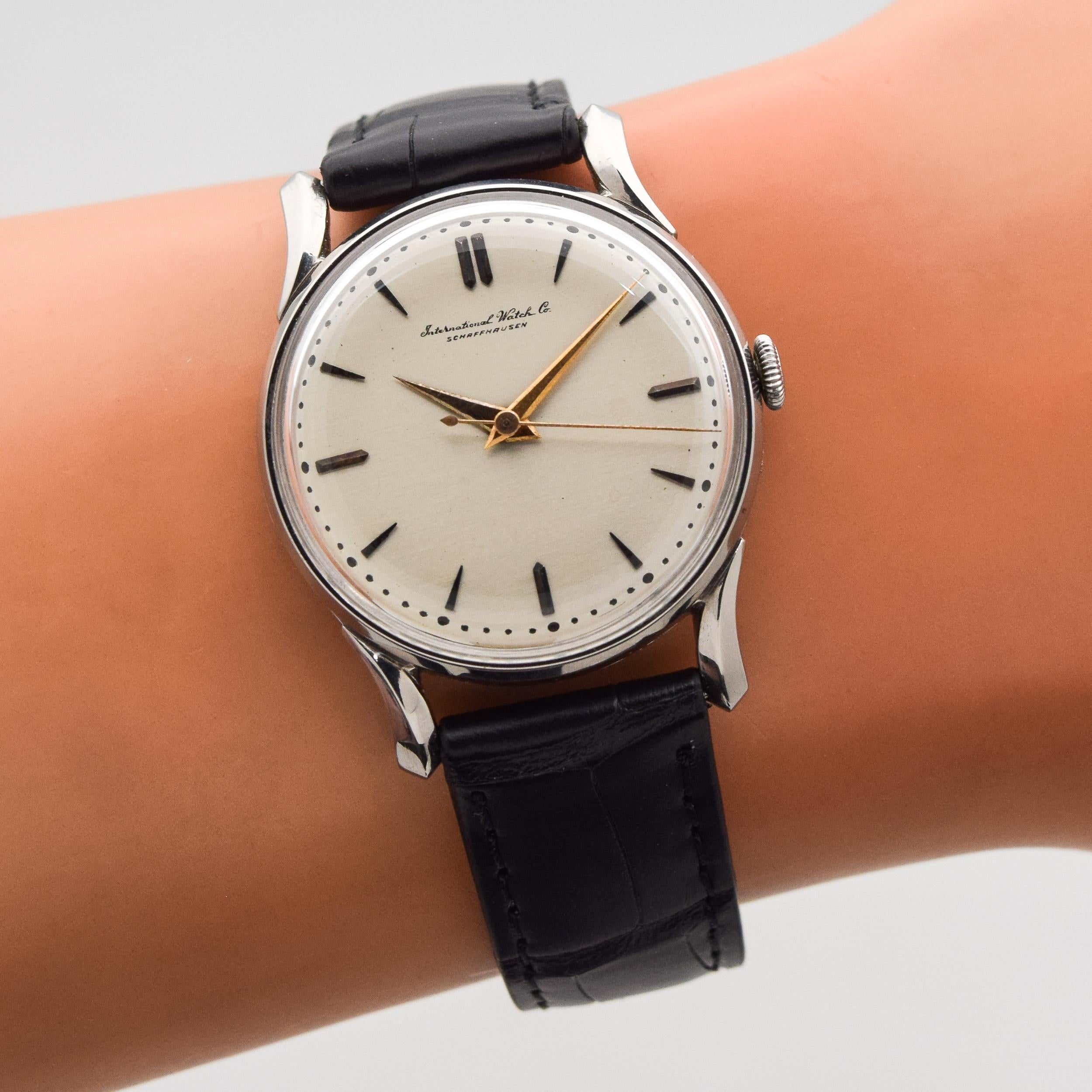 Vintage IWC Stainless Steel Watch, 1945 For Sale at 1stDibs