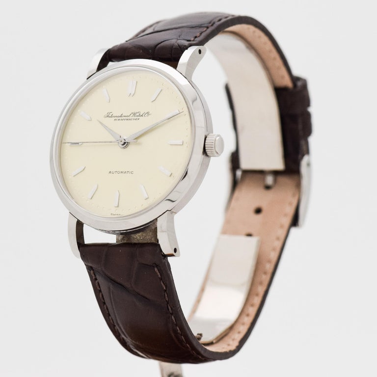 Vintage IWC Stainless Steel Watch, 1950 For Sale at 1stDibs