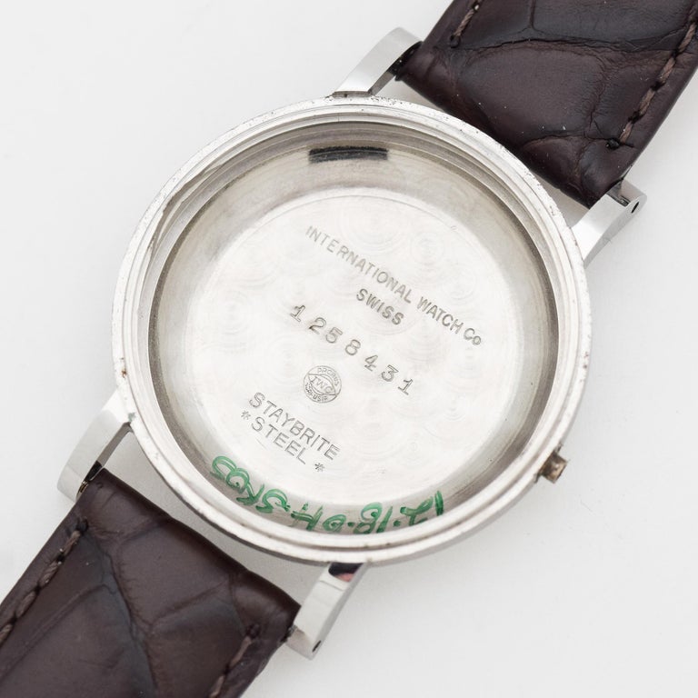 Vintage IWC Stainless Steel Watch, 1950 For Sale at 1stDibs