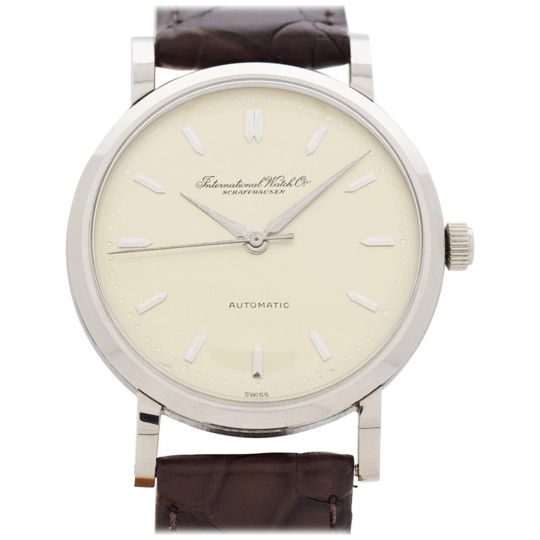 Vintage IWC Stainless Steel Watch, 1950 For Sale at 1stDibs