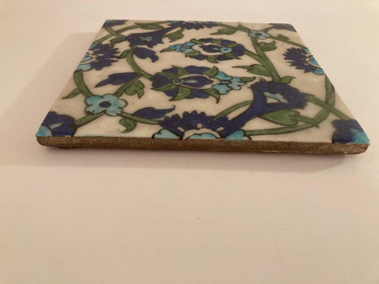 Vintage Iznik Topkapi Ceramic Tile Handcrafted in Turkey For Sale at 1stDibs