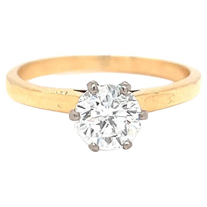 Retro Jabel Diamond Emerald 18 Karat Gold Ring at 1stDibs