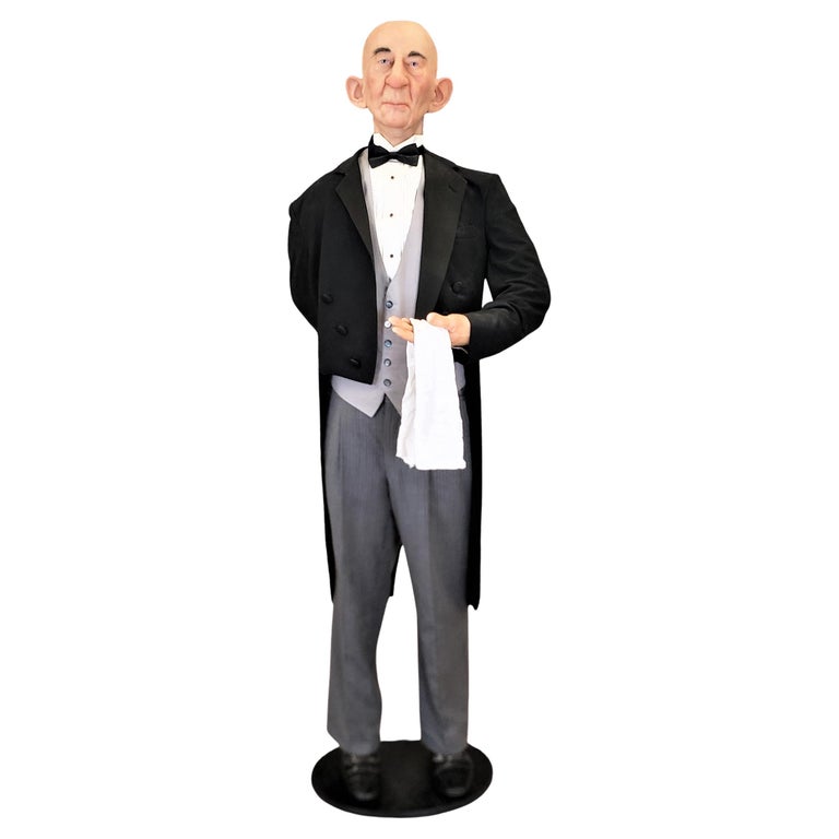 Vintage Jack Dawd Styled Life Sized Old English Butler or Server ...