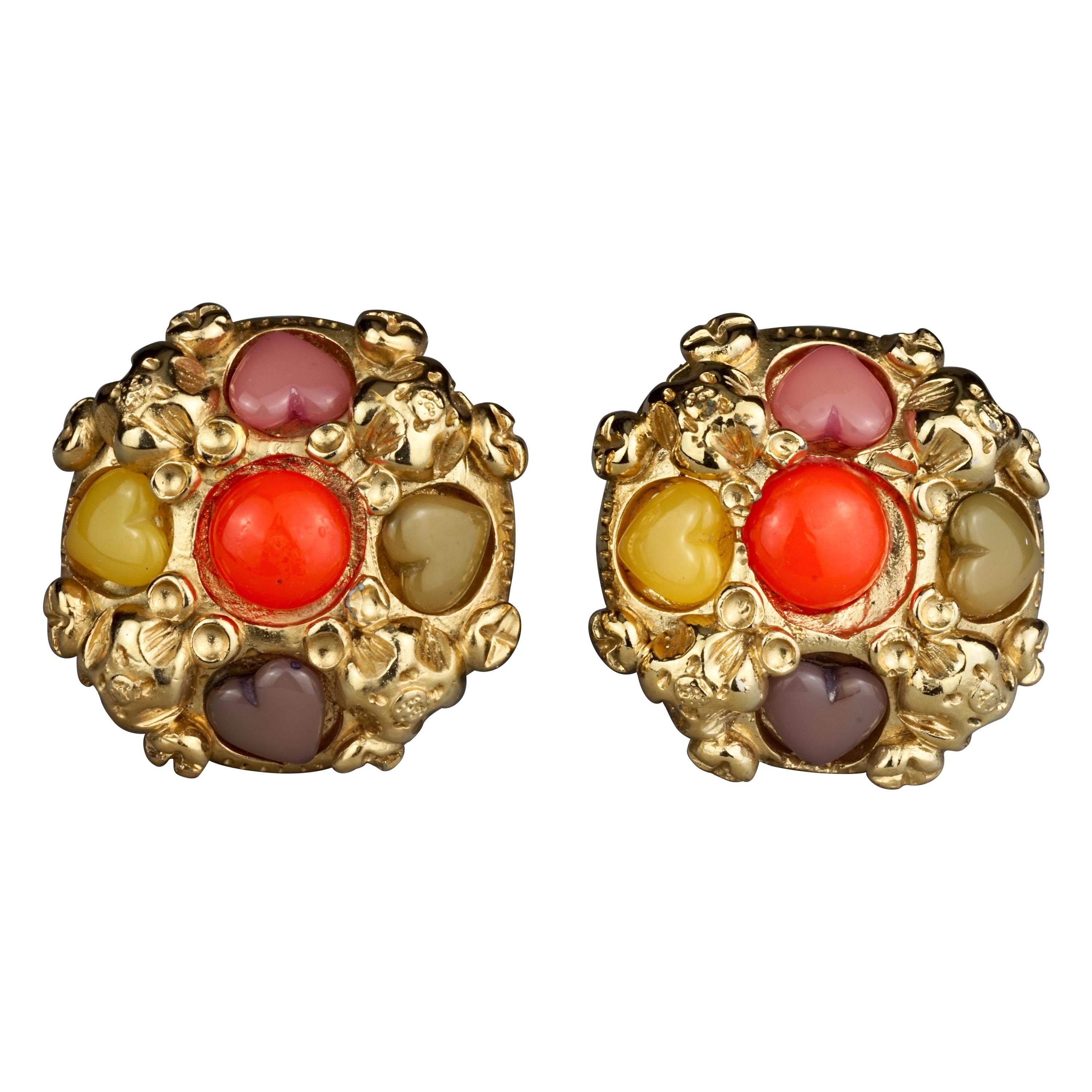 Whiting and Davis Vintage Disco Metal Mesh Earrings, 1970s at 1stDibs