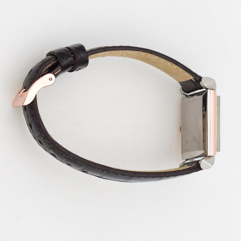 Vintage Jaeger-LeCoultre Square-Shaped Watch in 14 Karat Gold and Steel ...