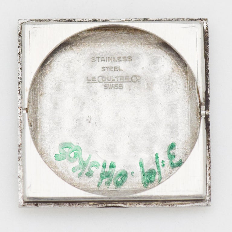 Vintage Jaeger-LeCoultre Square-Shaped Watch in 14 Karat Gold and Steel ...