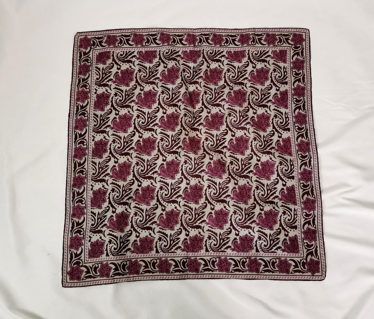 Vintage Jaeger silk scarf, Paisley print For Sale at 1stDibs