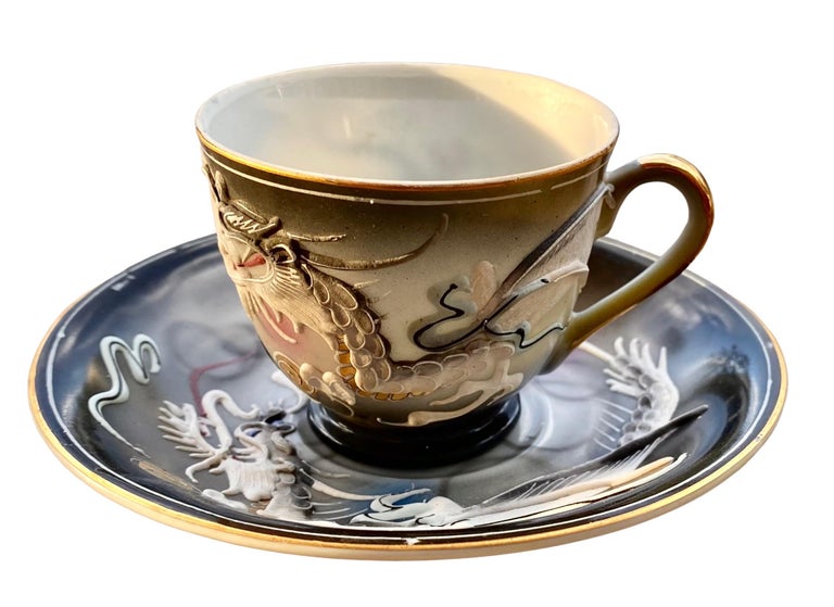 Vintage Japan, Hand Decorated Porcelain Dragon Tea Set For Sale at 1stDibs