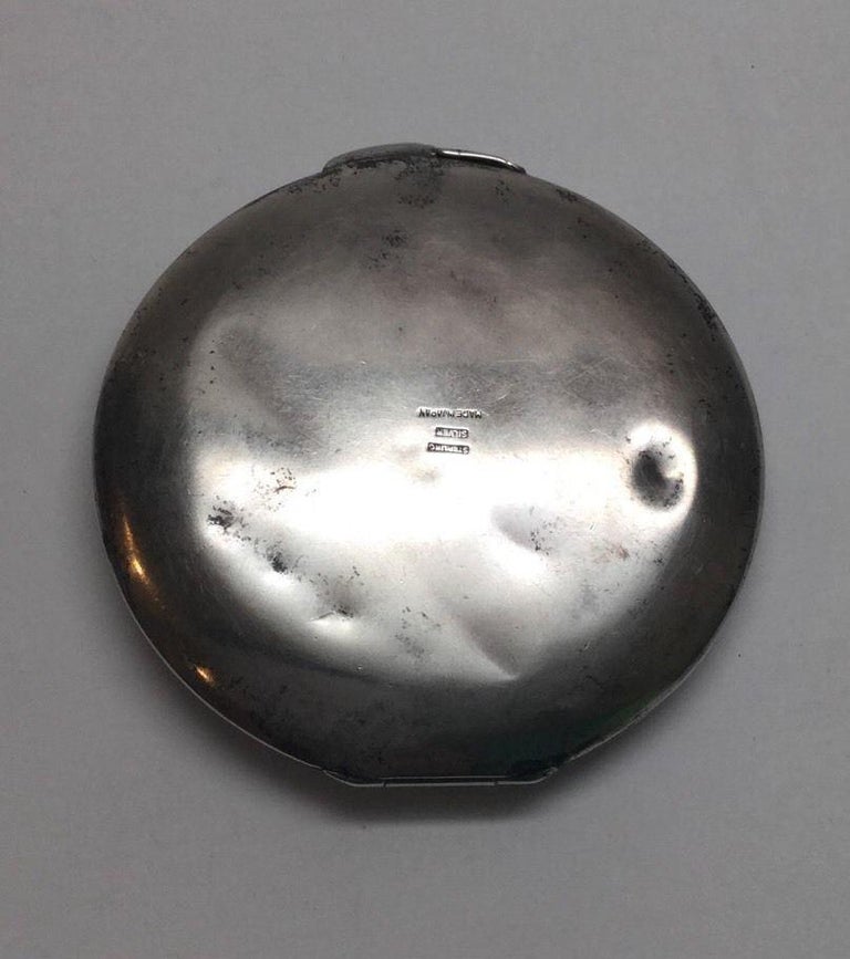 Vintage Japan Sterling Silver Two-Tone Damascene Powder Compact at ...