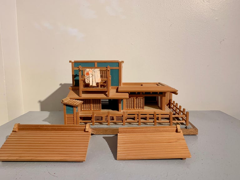Vintage Japanese Architectural Model of a Traditional House, Mid 20th ...