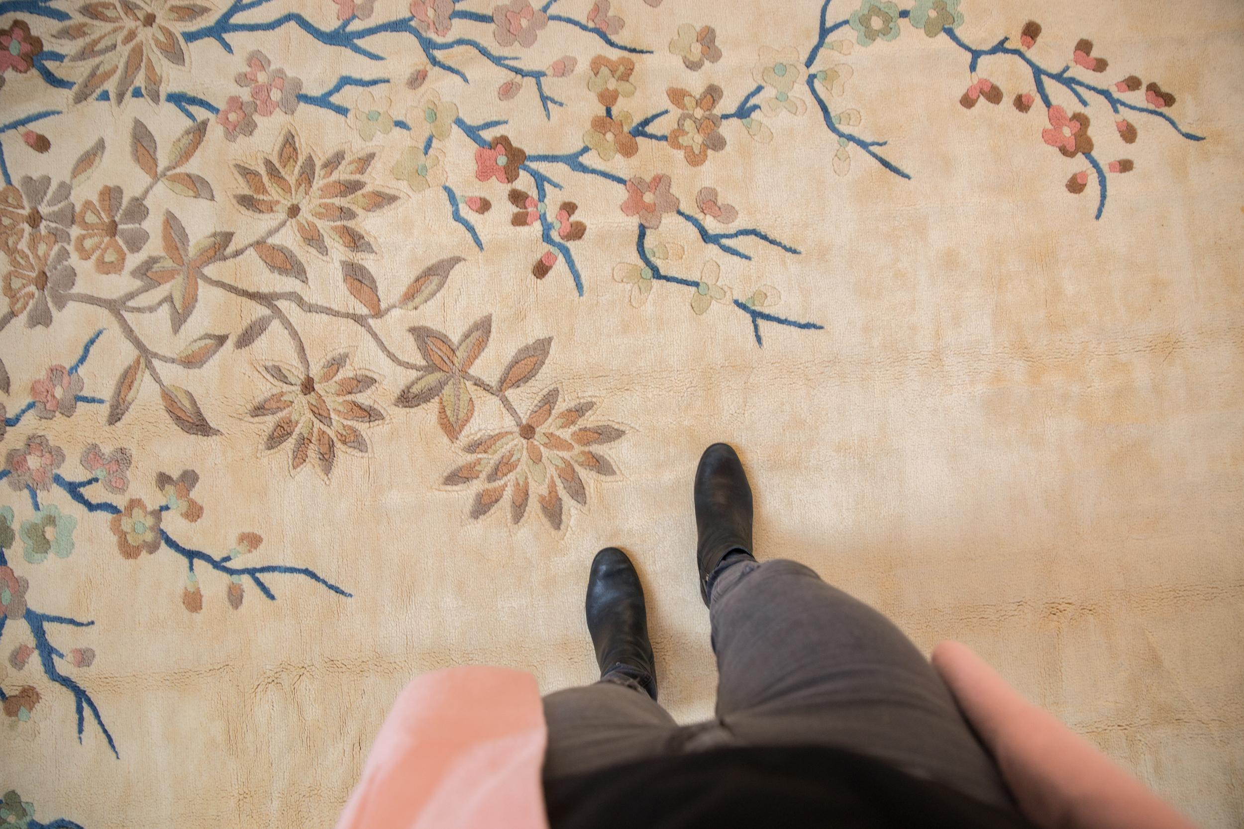 Vintage Japanese Art Deco Design Carpet For Sale at 1stDibs