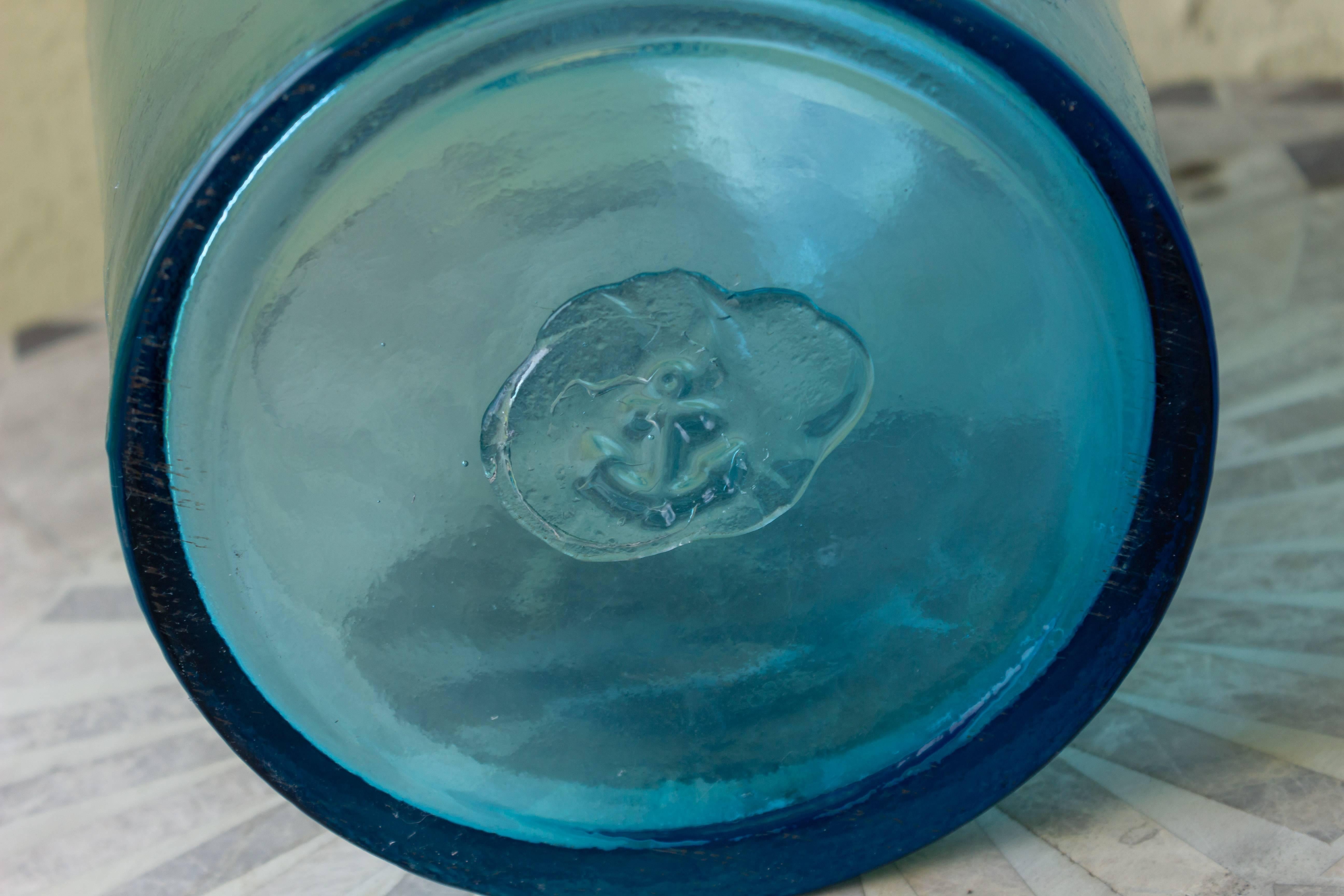 Vintage Japanese Blue Glass Bottles at 1stDibs | blue glass bottles ...