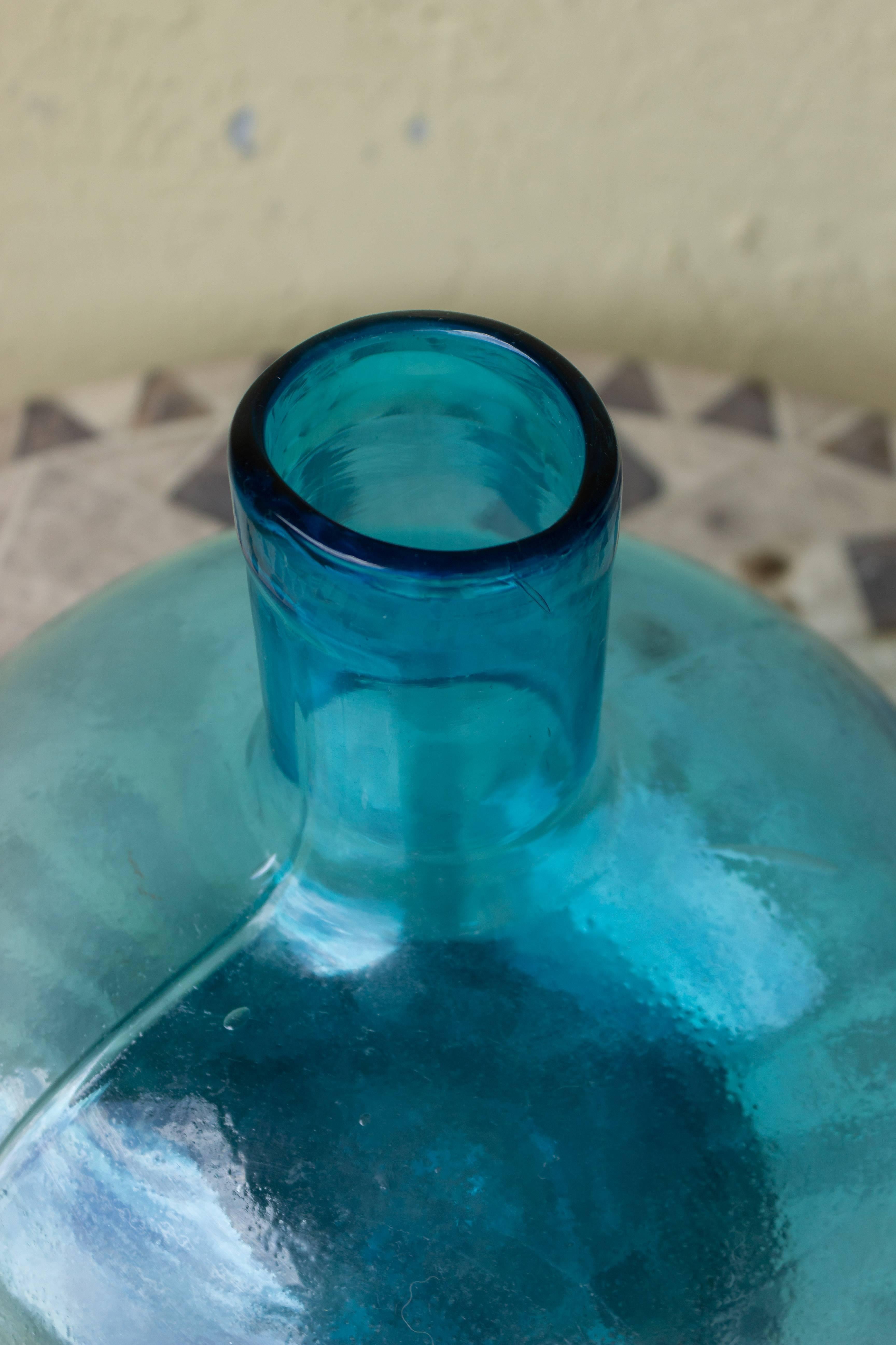 Vintage Japanese Blue Glass Bottles at 1stDibs | blue glass bottles ...