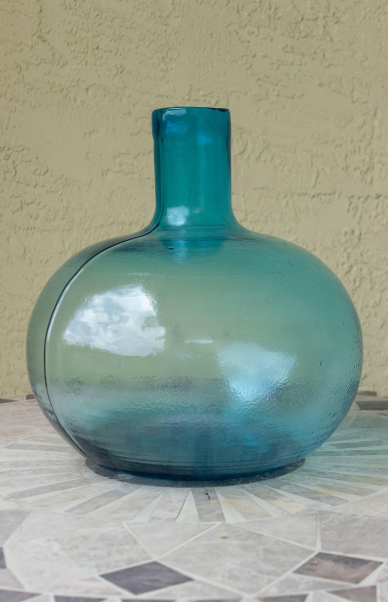 Vintage Japanese Blue Glass Bottles at 1stDibs