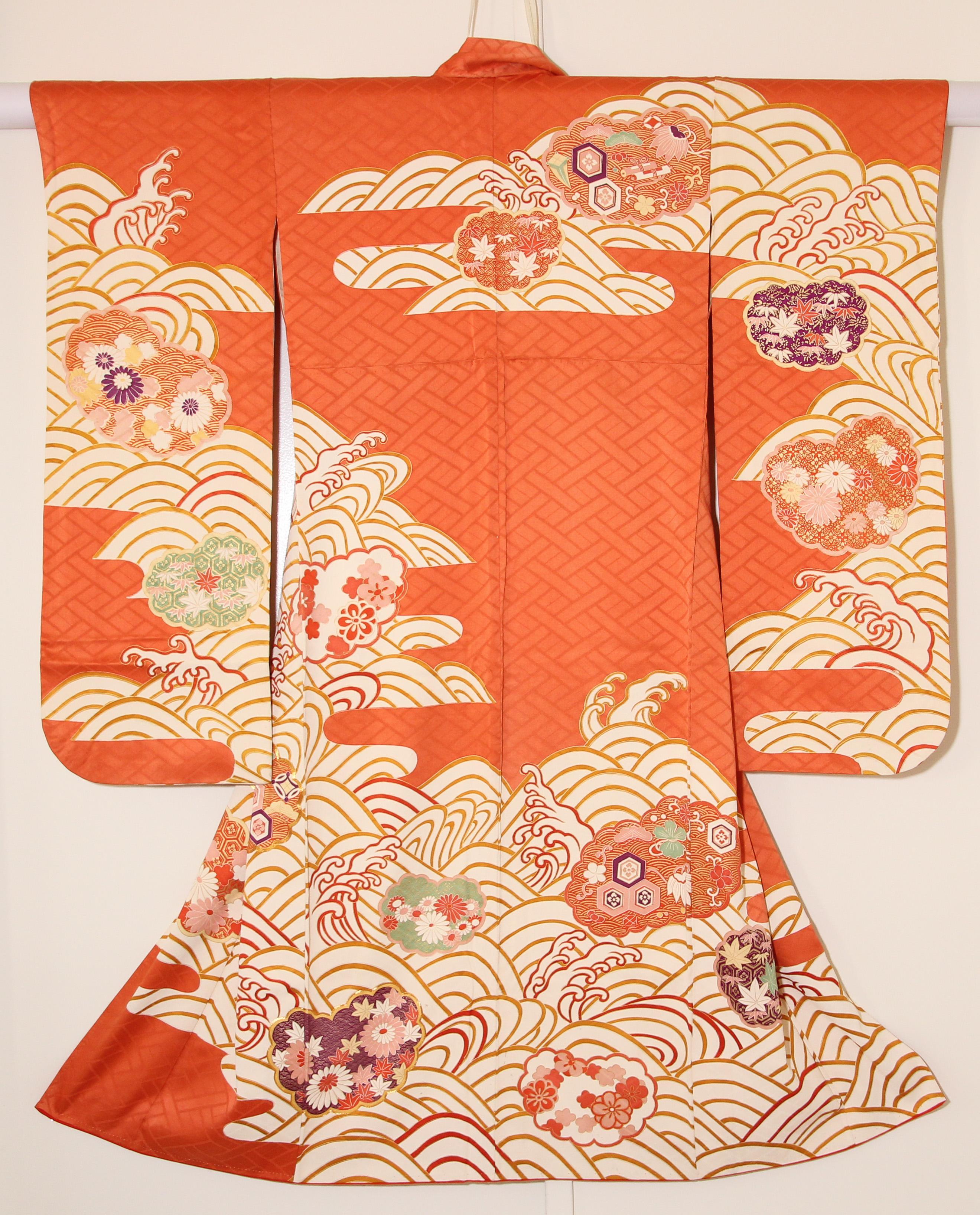 Vintage Japanese Kimono Silk Furisode at 1stDibs
