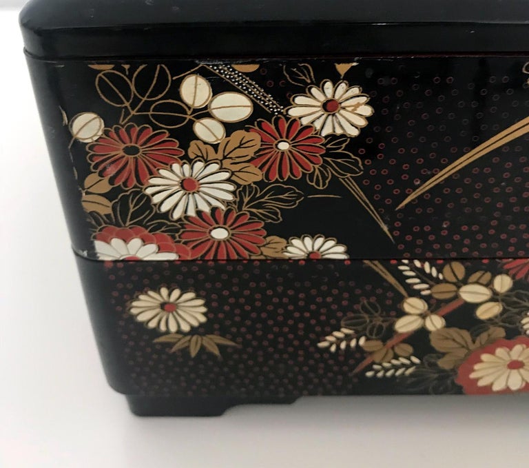 Vintage Japanese Lacquer Ware Stacked Box at 1stDibs