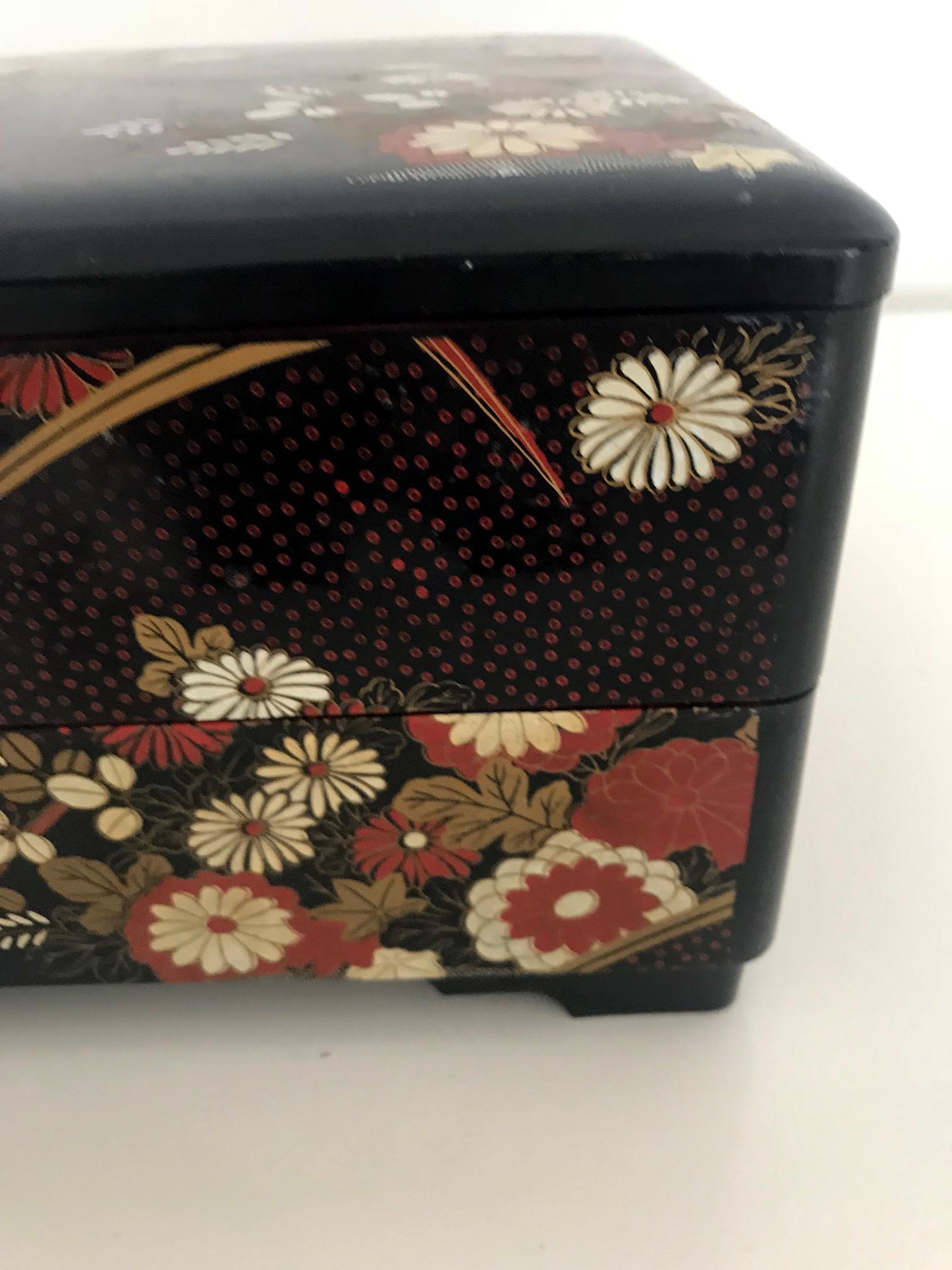 Vintage Japanese Lacquer Ware Stacked Box at 1stDibs | vintage japanese ...