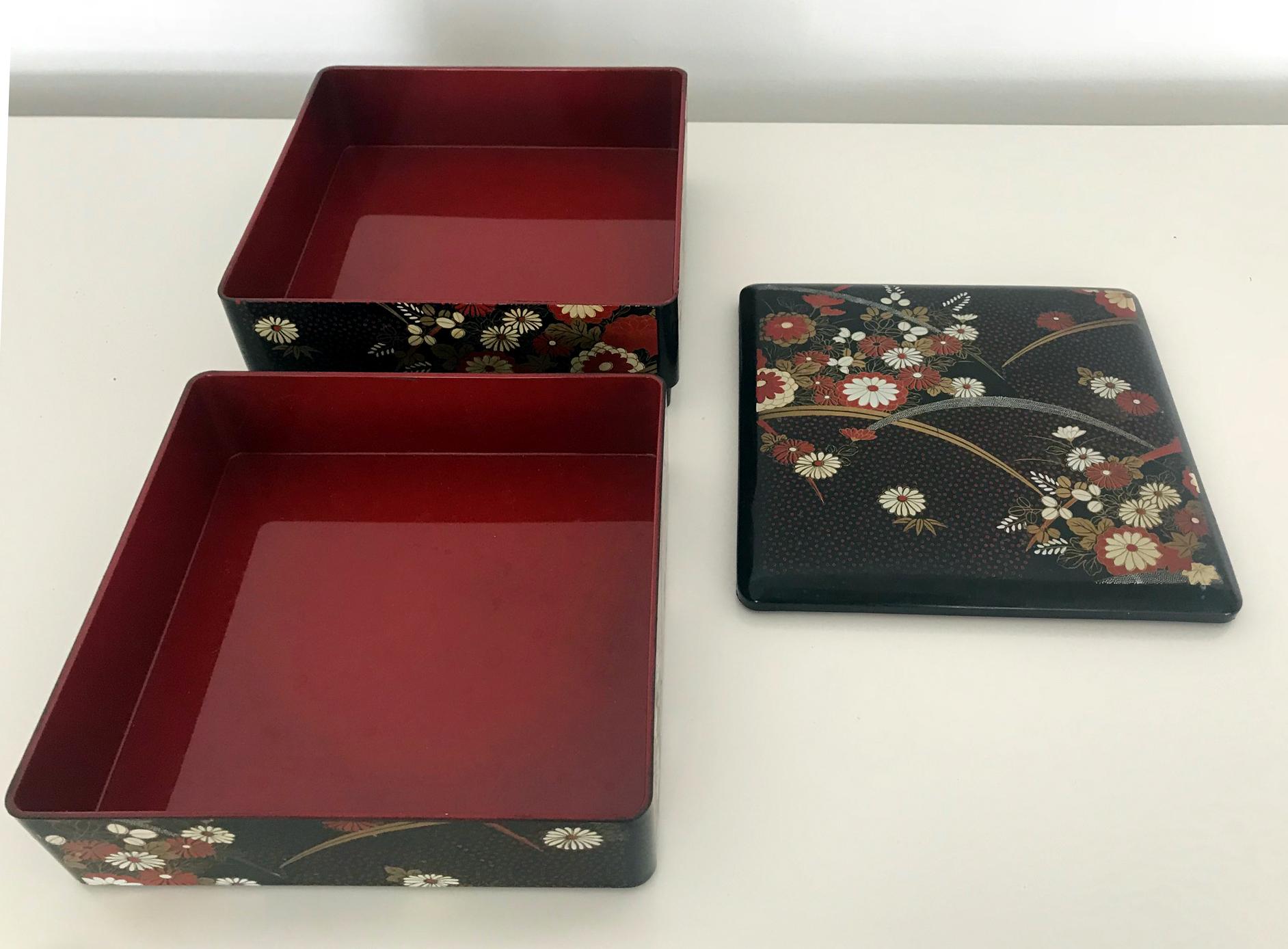 Vintage Japanese Lacquer Ware Stacked Box at 1stDibs | vintage japanese ...