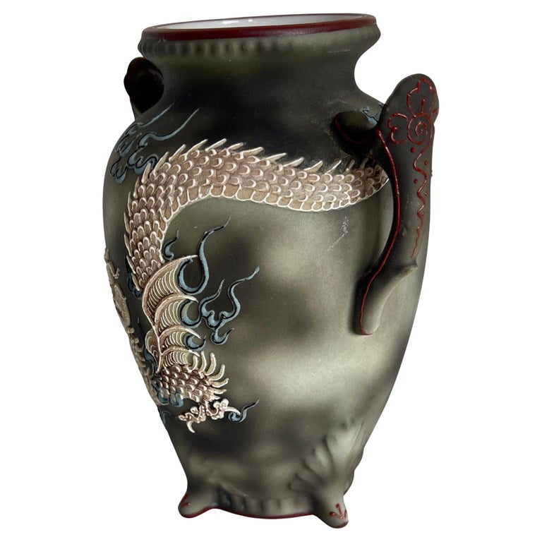 Vintage Japanese Noritake Hand Painted Moriage Dragonware Vase For Sale ...