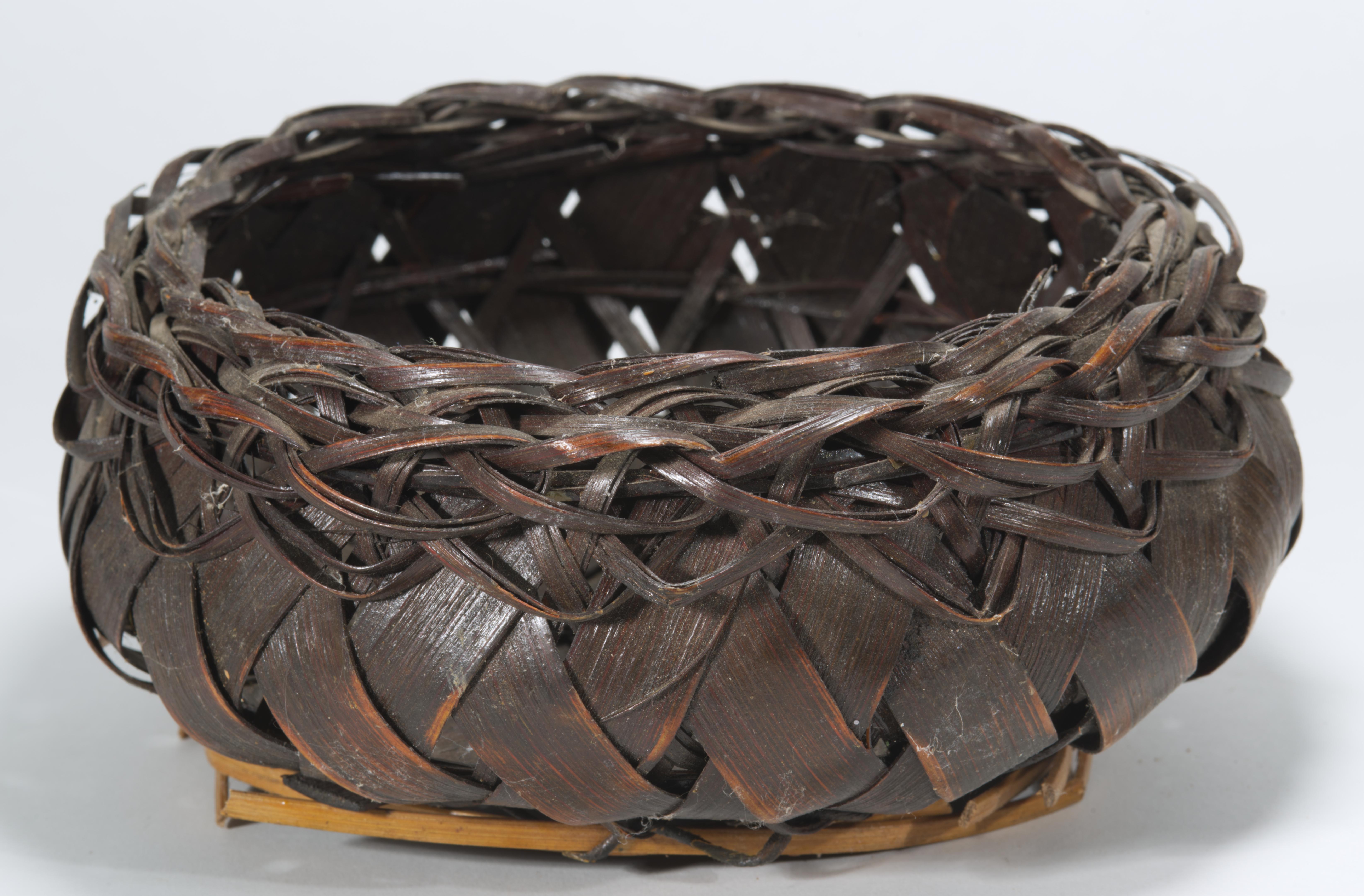 Vintage Japanese Susutake Bamboo Ikebana Basket Wagumi Style For Sale ...
