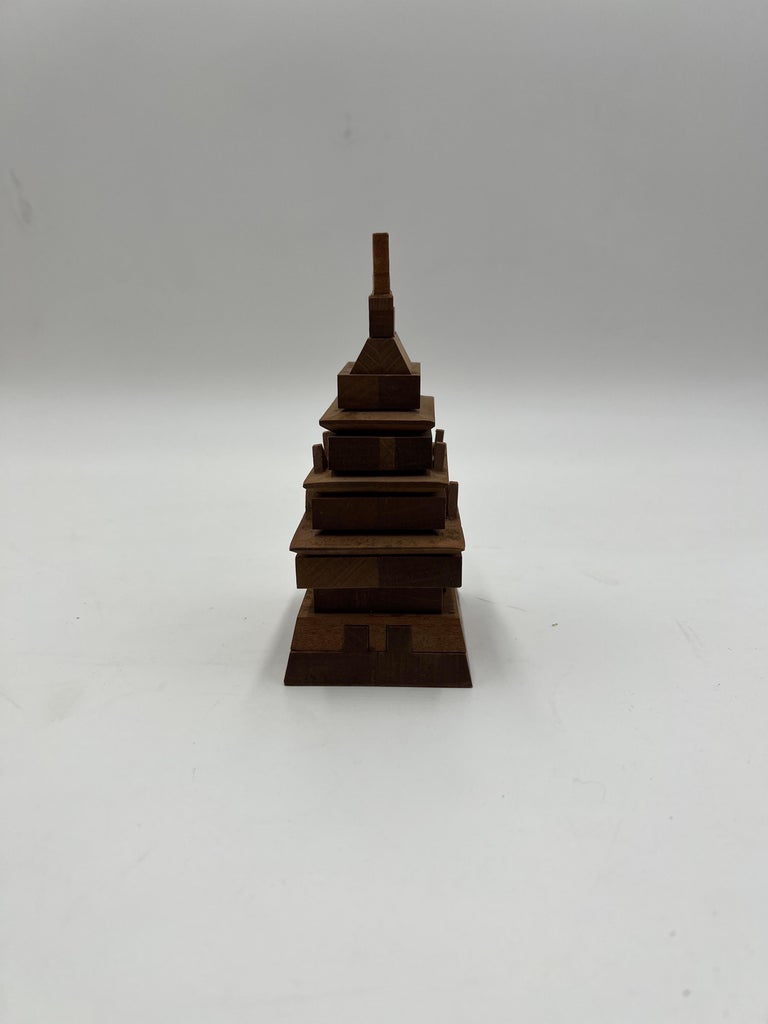 Vintage Japanese Tower Form Puzzle Box For Sale at 1stDibs