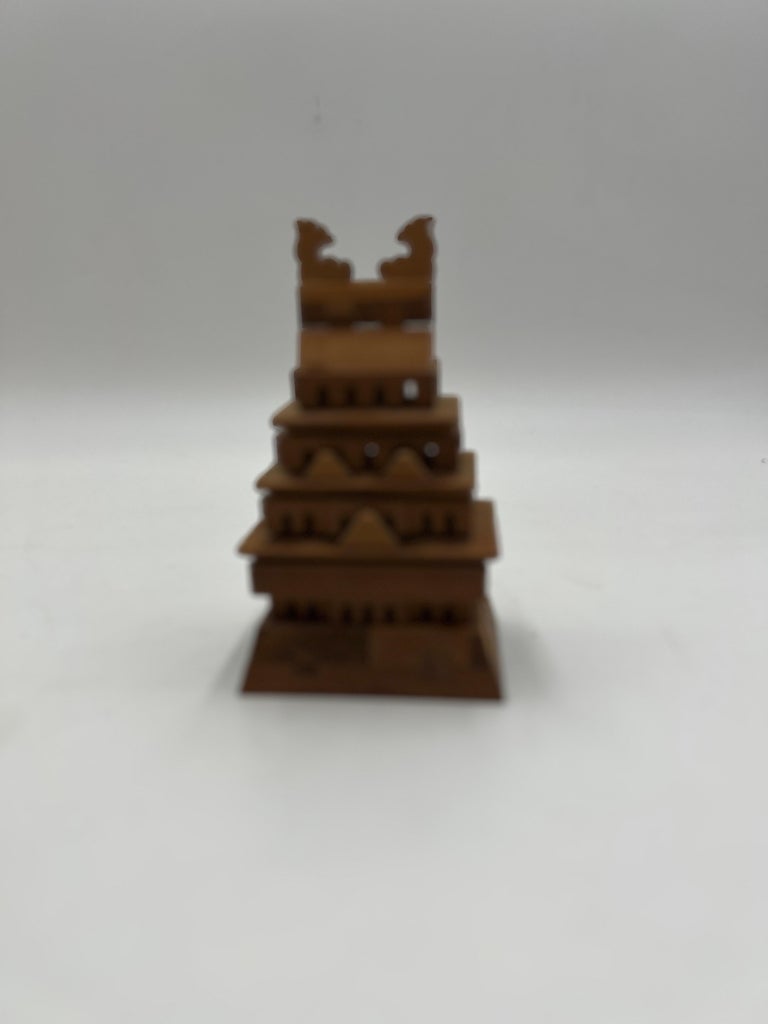 Vintage Japanese Tower Form Puzzle Box For Sale at 1stDibs