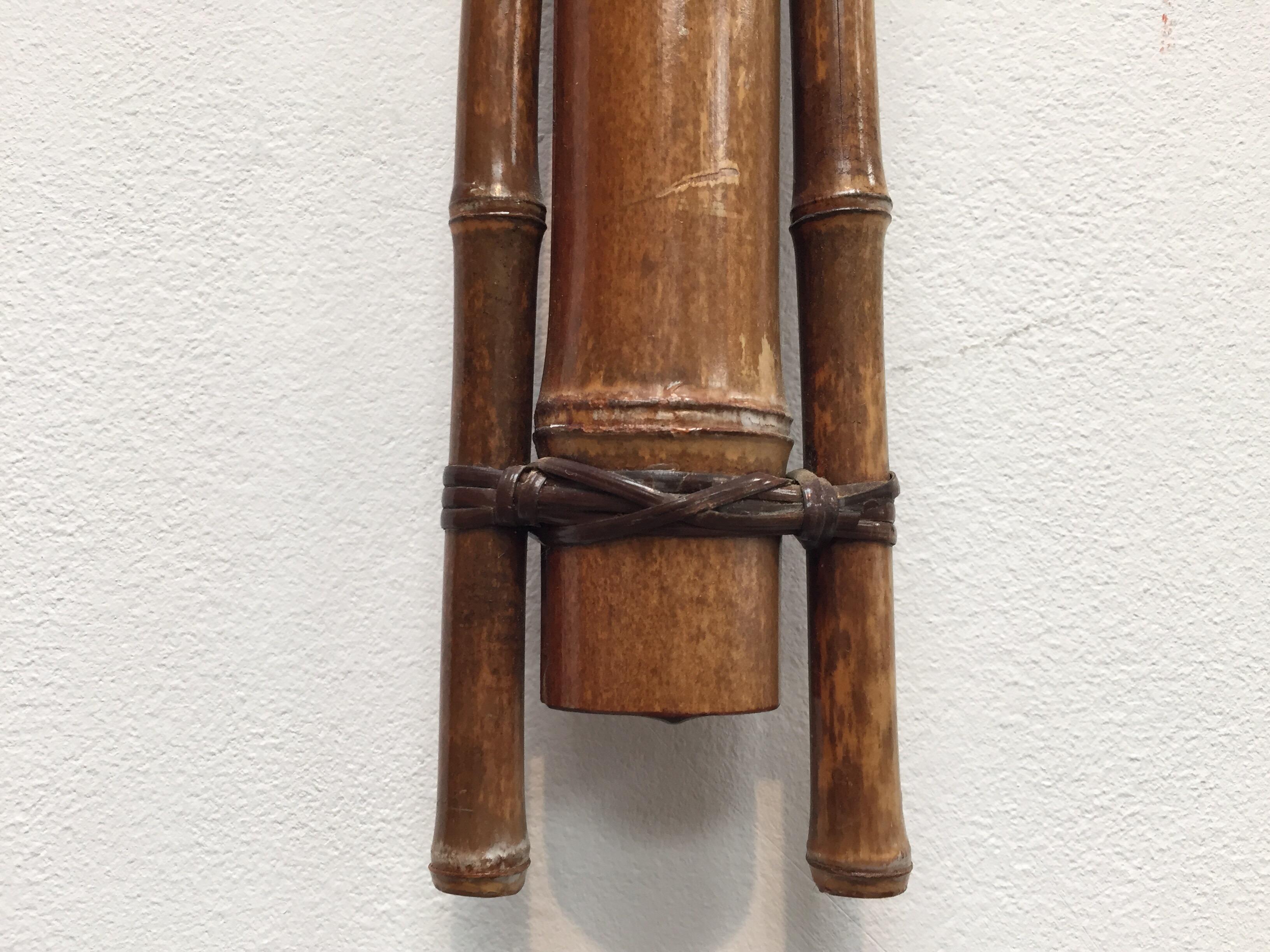 Vintage Japenese Bamboo Wall Hanging Vase at 1stDibs | bamboo wall vase