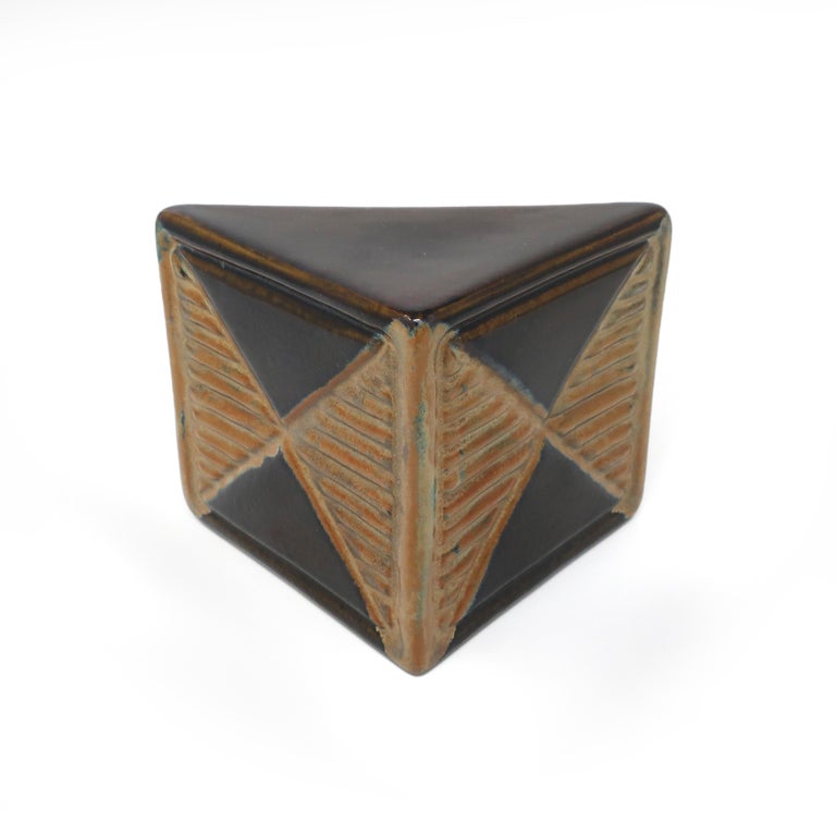 Vintage Jaru Ceramic Triangular Sculpture at 1stDibs