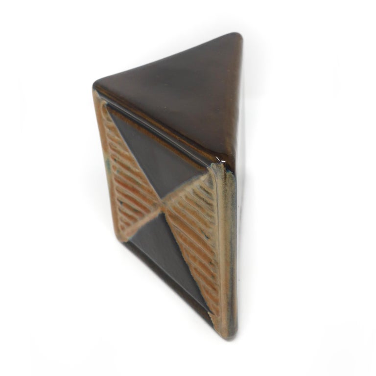 Vintage Jaru Ceramic Triangular Sculpture at 1stDibs