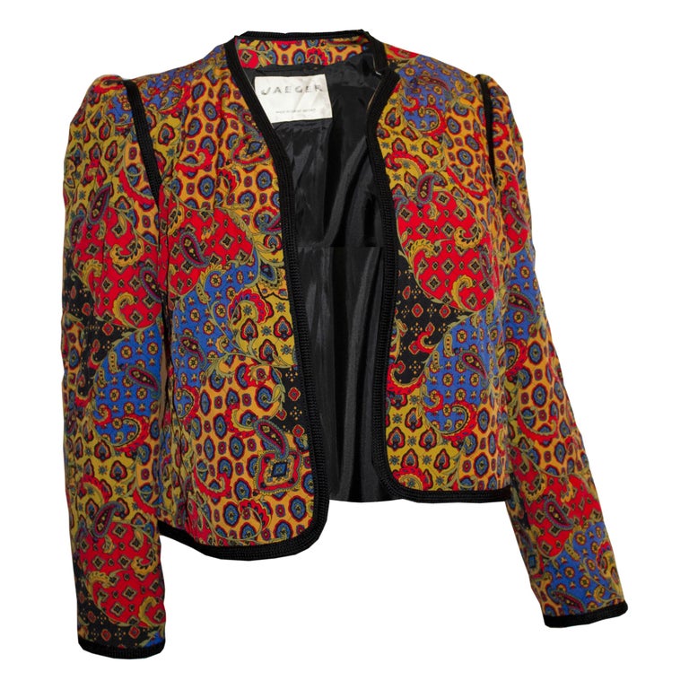 Vintage Jeager Quilted Jacket at 1stDibs