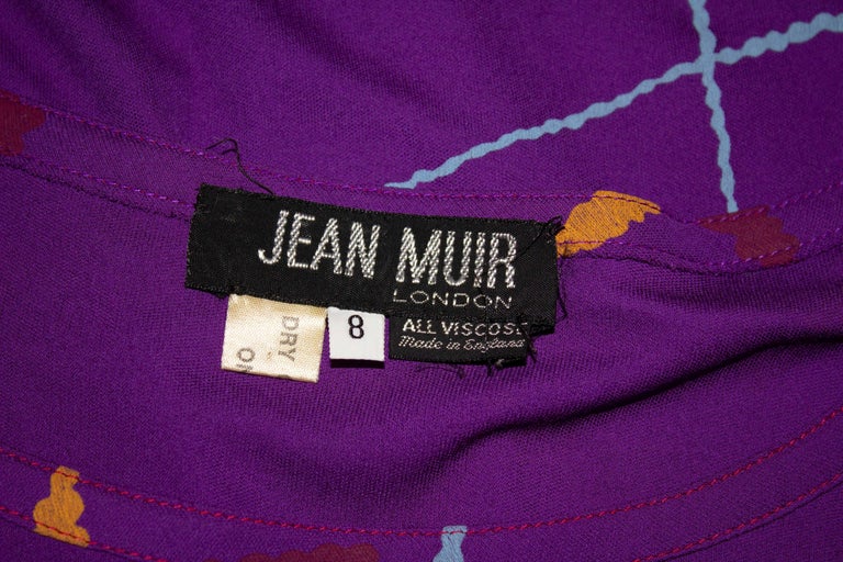 Vintage Jean Muir Printed Top For Sale at 1stDibs