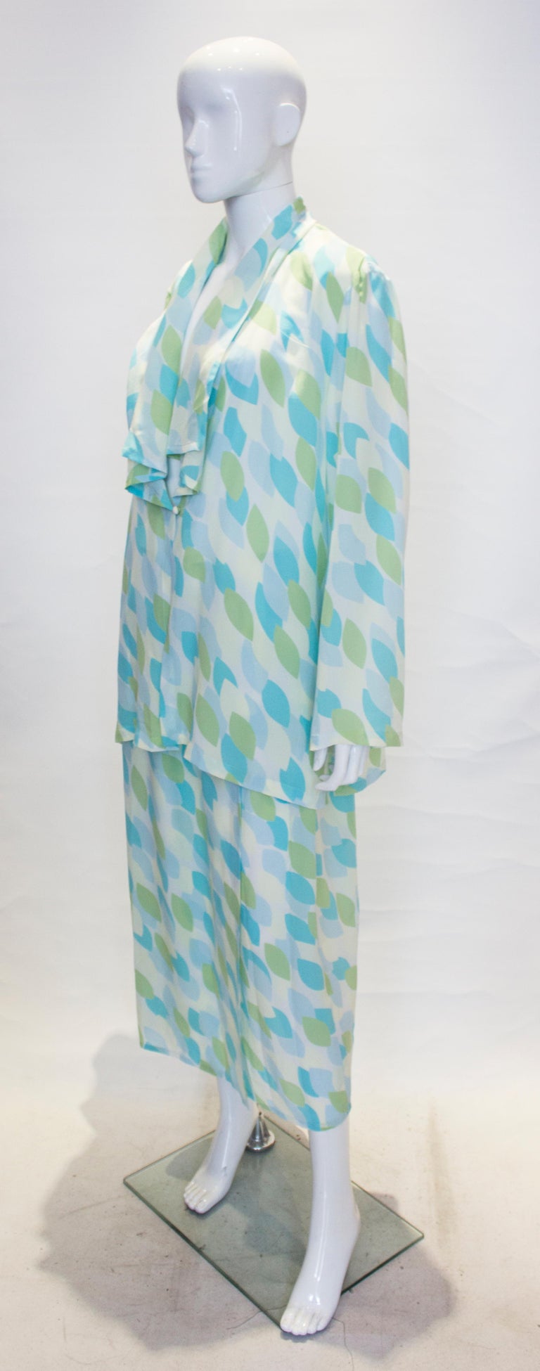 Vintage Jean Muir Silk Skirt Suit For Sale at 1stDibs