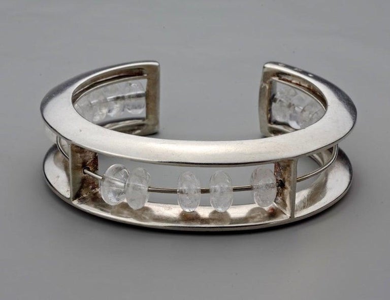 Vintage JEAN PAUL GAULTIER Abacus Sterling Silver Abacus Bracelet Cuff ...