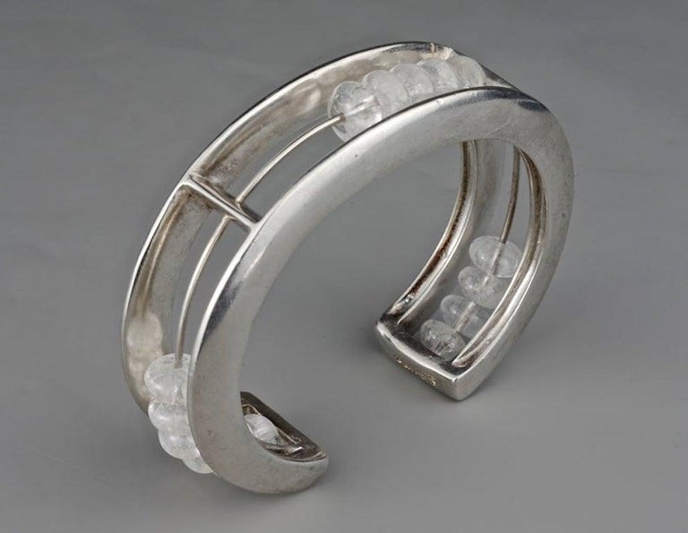 Vintage JEAN PAUL GAULTIER Abacus Sterling Silver Abacus Bracelet Cuff ...