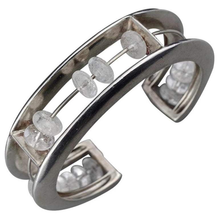 Vintage JEAN PAUL GAULTIER Abacus Sterling Silver Abacus Bracelet Cuff ...