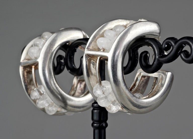 Vintage JEAN PAUL GAULTIER Abacus Sterling Silver Abacus Earrings For ...