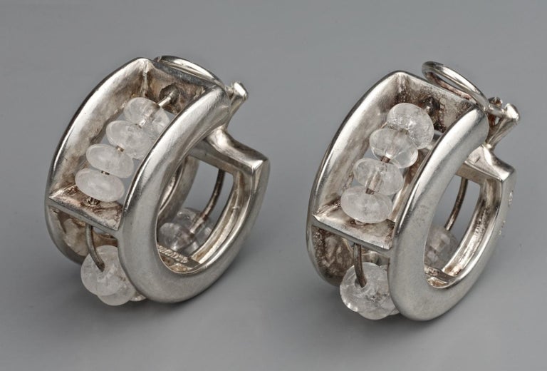 Vintage JEAN PAUL GAULTIER Abacus Sterling Silver Abacus Earrings For ...