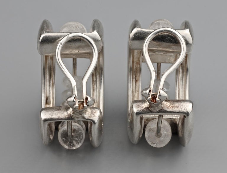 Vintage JEAN PAUL GAULTIER Abacus Sterling Silver Abacus Earrings For ...